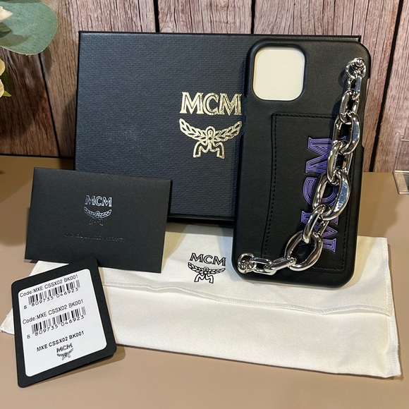 MCM | Accessories | New Mcm Iphone 2 12 Pro Black Purple Case With ...